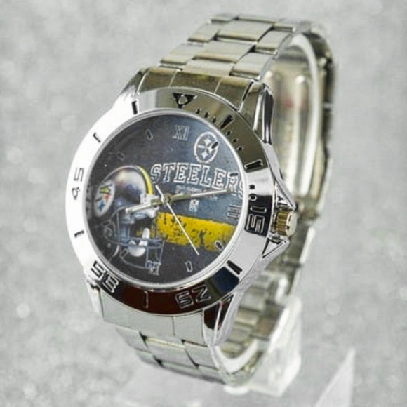 Accessories | Pittsburgh Steelers Stainless Steel Dress Watch | Poshmark